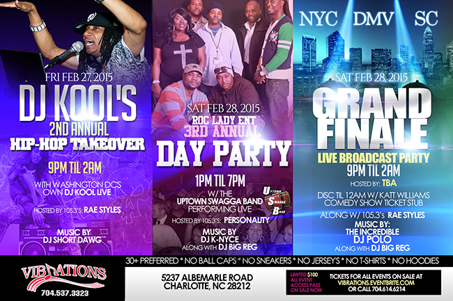 CIAA Weekend at Vibrations: DJ Kool's Takeover / Roc Lady Ent 3rd ...
